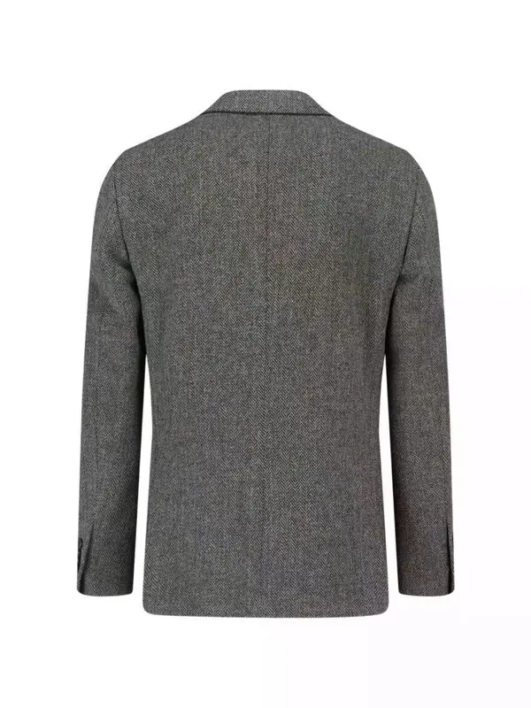 LARDINI X Sugar Herringbone-knit Notch-lapel Jacket