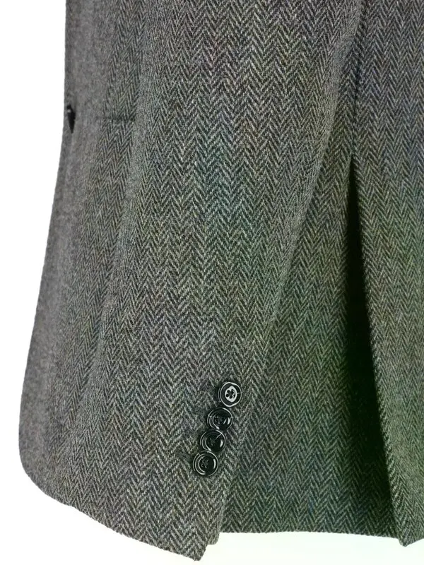 LARDINI X Sugar Herringbone-knit Notch-lapel Jacket