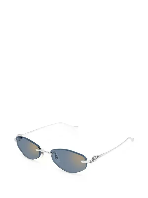 Cartier Geometric-frame Sunglasses - Silver
