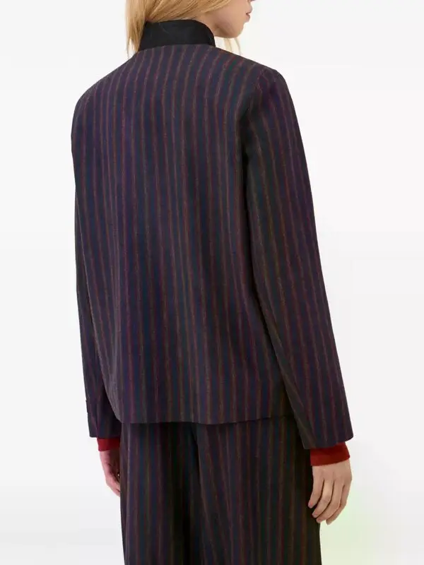 OTTOD'AME Vertical-stripe Single-breasted Jacket
