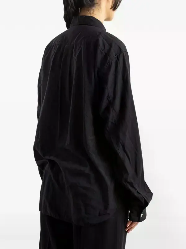 Comme Des Garçons Oversized Ruffled Jabot Cotton Shirt
