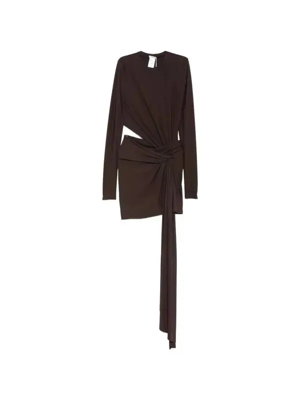 AMAZUIN Anouk Cut-out Knotted-detail Mini Dress