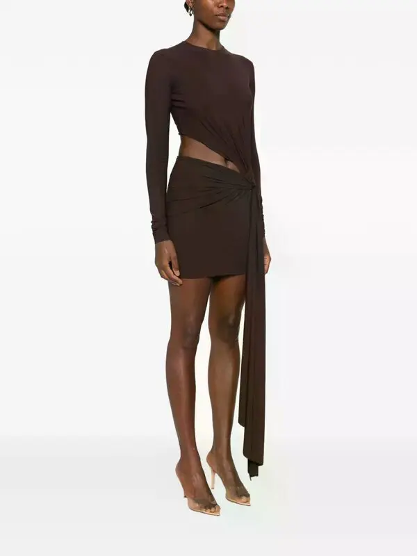 AMAZUIN Anouk Cut-out Knotted-detail Mini Dress