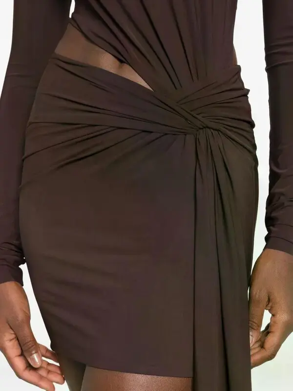 AMAZUIN Anouk Cut-out Knotted-detail Mini Dress