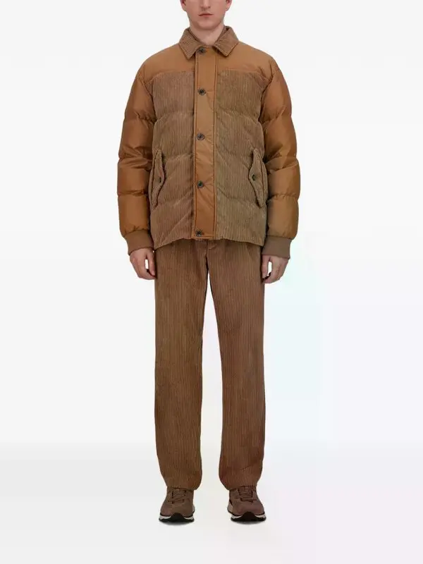 Herno Corduroy-panelled Padded Jacket