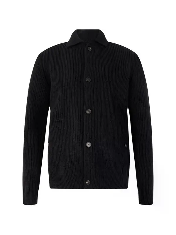 SLOWEAR Ribbed-knit Button-up Cardigan