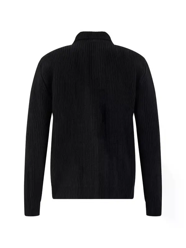 SLOWEAR Ribbed-knit Button-up Cardigan