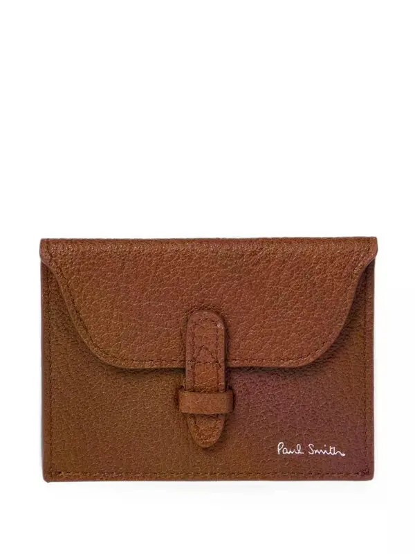 Paul Smith Tan Leather Envelope Card Holder