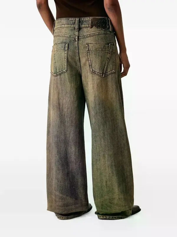 Miss Sixty Logo Patch Wide-leg Jeans