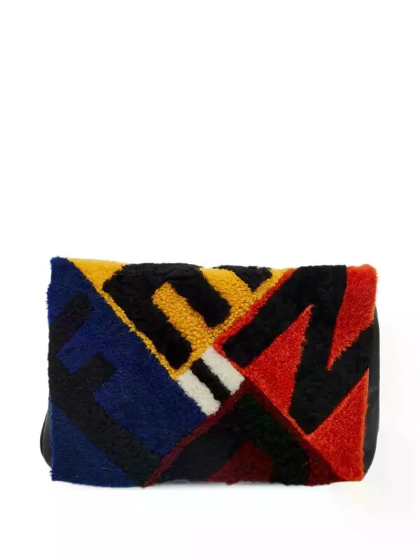 Fendi 2007 Love Letter Shearling Clutch Bag