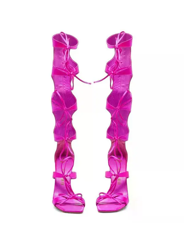 Attico Aria Knee-high Gladiator Heeled Sandals