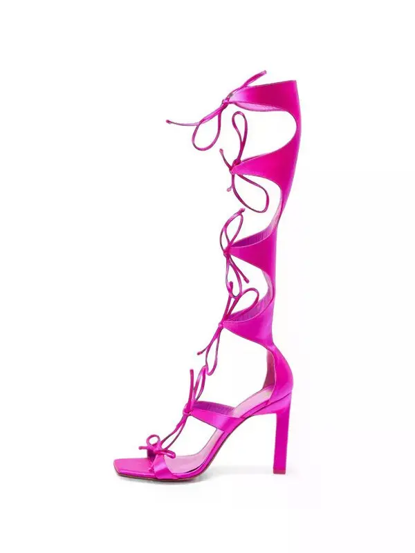 Attico Aria Knee-high Gladiator Heeled Sandals