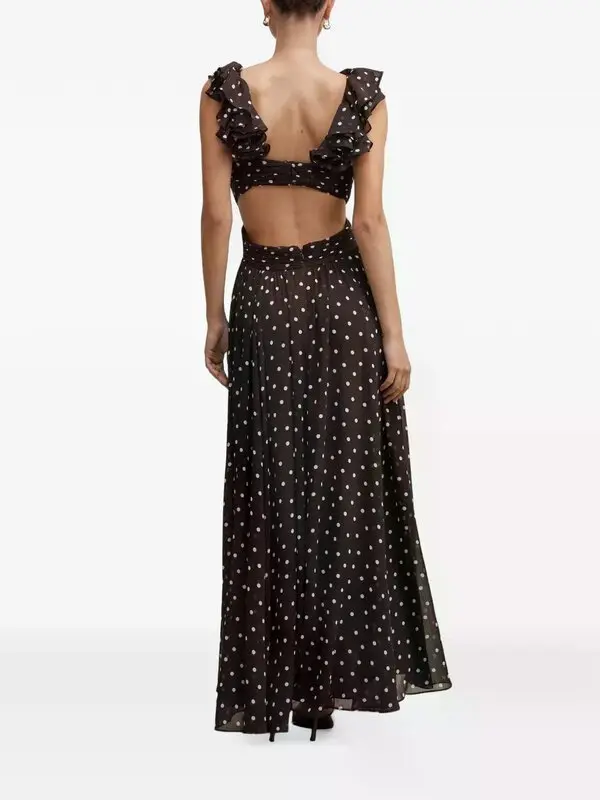 EVER NEW Selena Ruffle-shoulder Maxi Dress - Brown