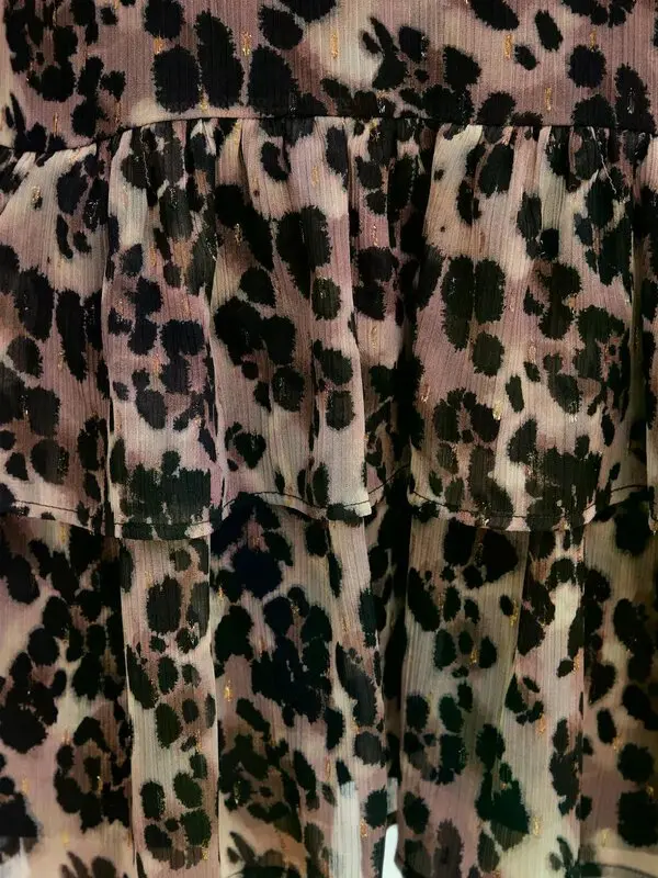 MORGAN Leopard-print Ruffled Mini Dress