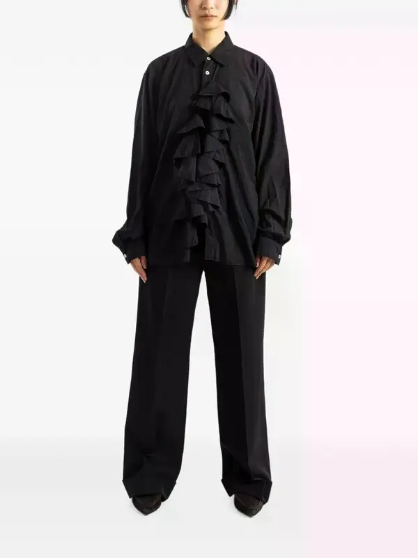 Junya Watanabe Pressed-crease Turned-up Trousers