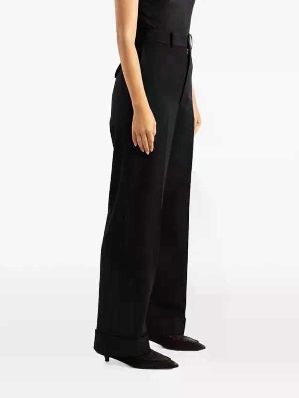 Junya Watanabe Pressed-crease Turned-up Trousers