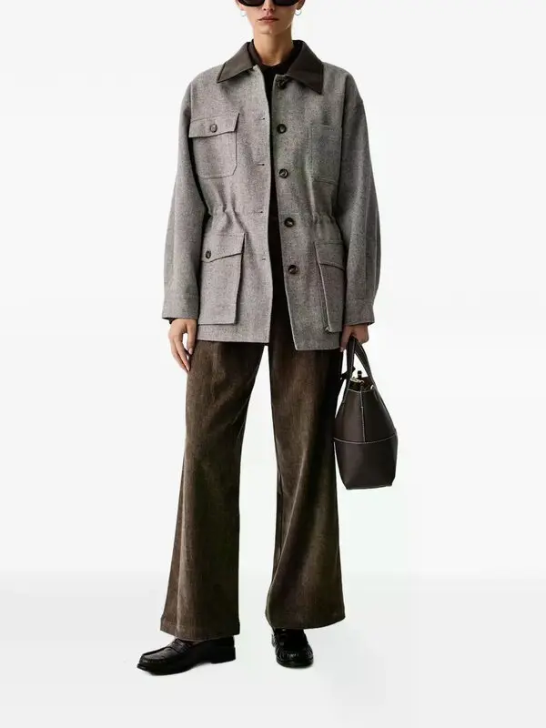 ELEH Button-fastening Single-breasted Coat