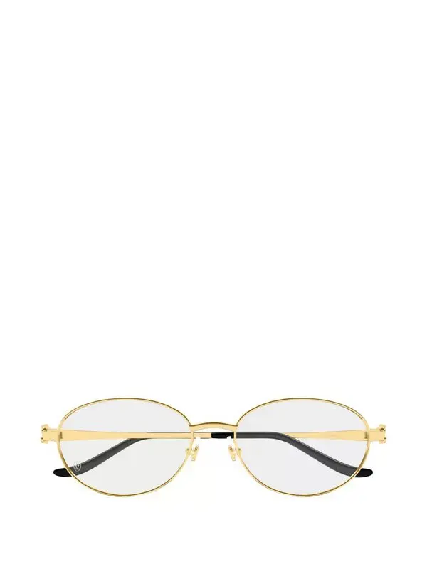 Cartier Panthère De Oval-frame Glasses - Gold