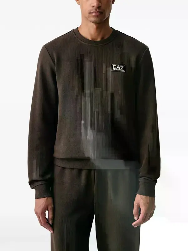 EA7 Logo-patch Ribbed Sweater