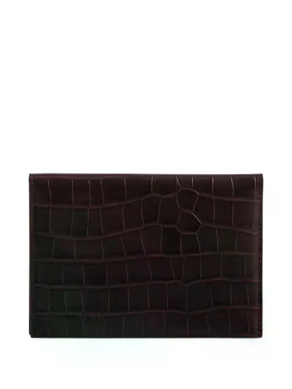 YU MEI Jessie Folio Crocodile-embossed Wallet
