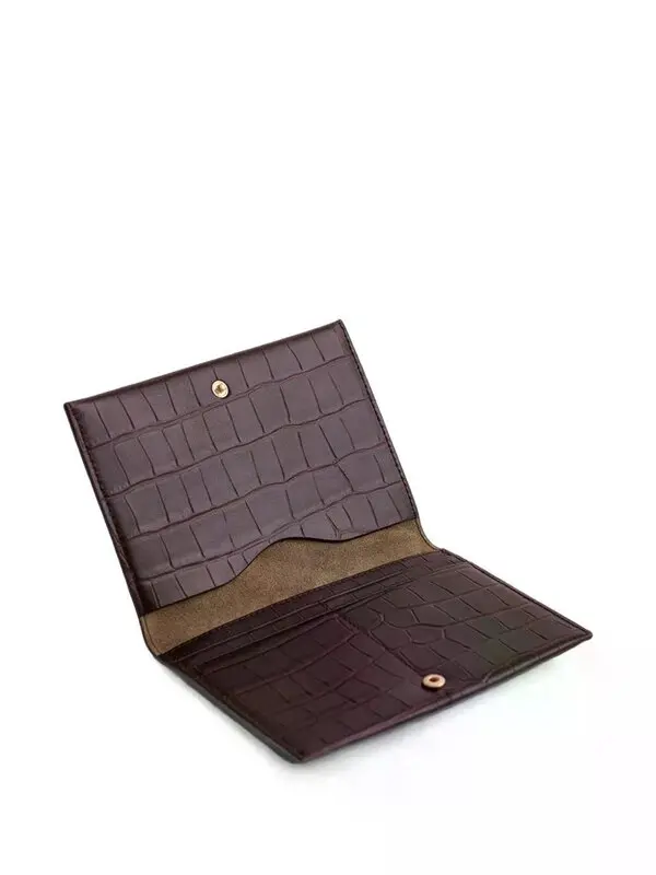 YU MEI Jessie Folio Crocodile-embossed Wallet
