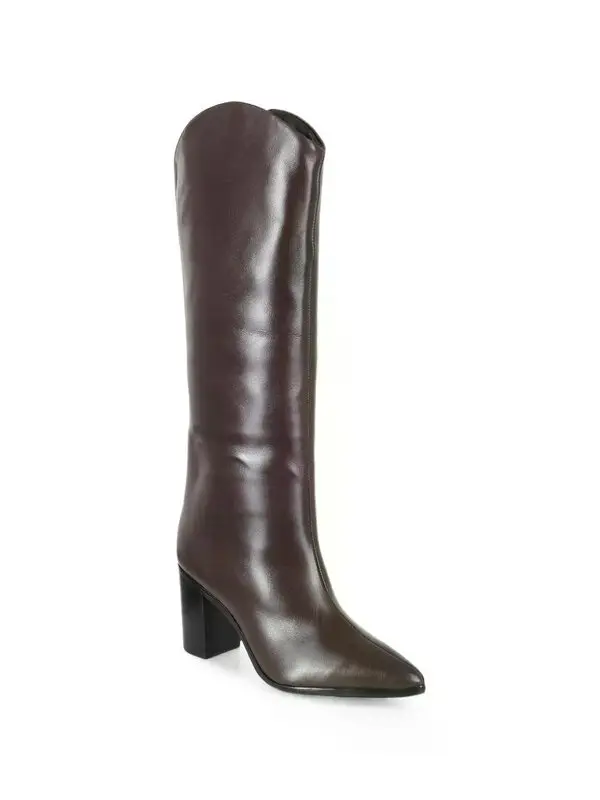 Schutz Maryana Pointed-toe Leather Boots