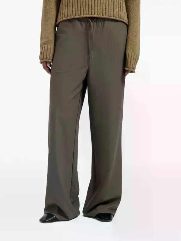 OLAF Drawstring-waist Pinstripe Trousers