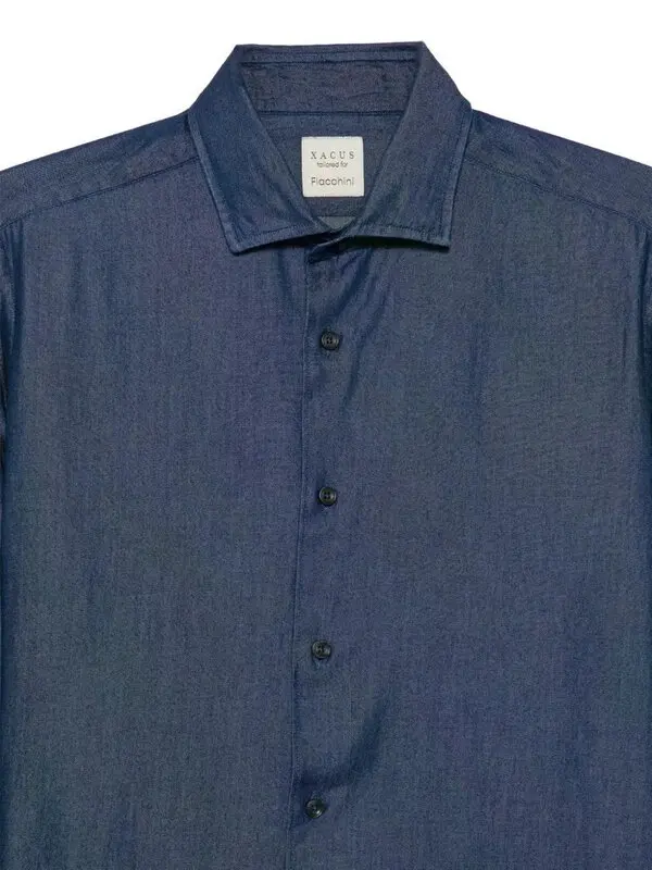 XACUS Spread-collar Denim Shirt