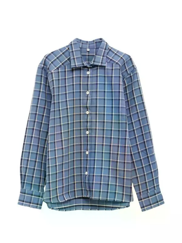BASERANGE Bent Plaid-check Shirt