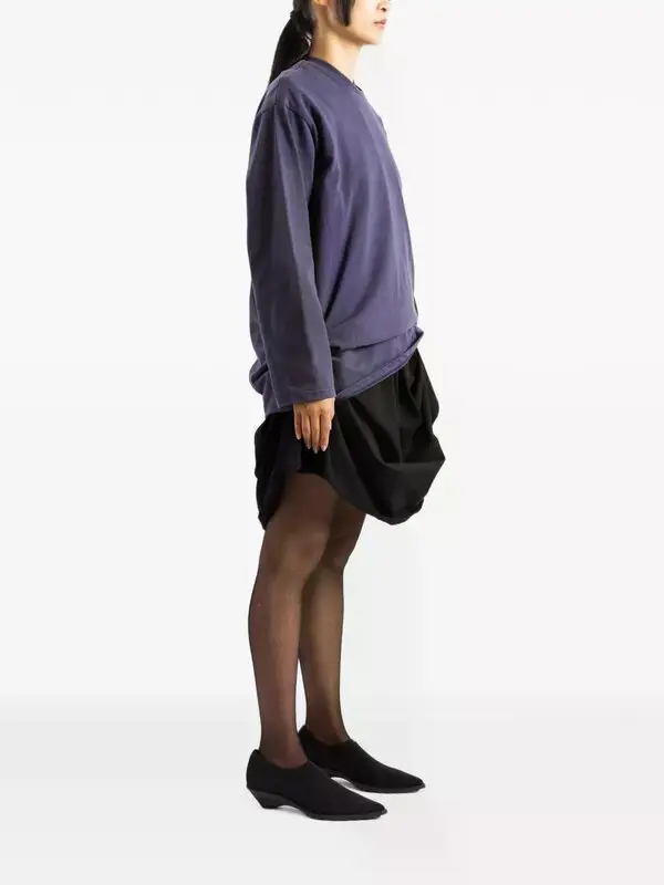 LII Long-sleeve Layered-effect Midi Dress