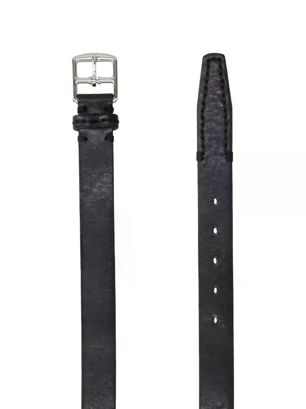 J & M DAVIDSON Harness Buckle-fastening Leather Belt - Black