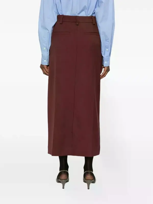 Brunello Cucinelli Front-slit Midi Skirt