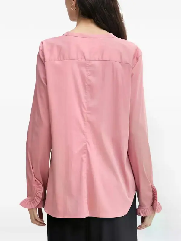 MOS MOSH Mmmattie Ruffle-cuff Collarless Shirt
