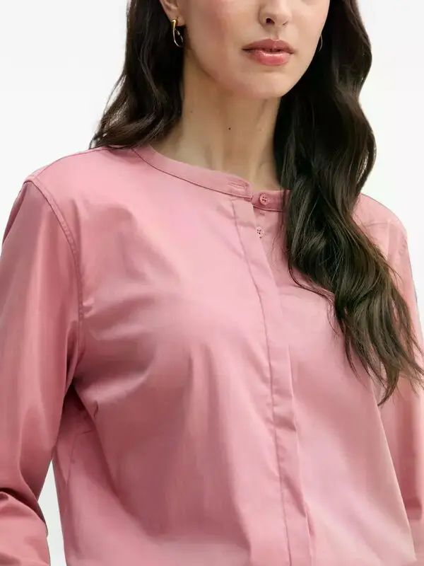 MOS MOSH Mmmattie Ruffle-cuff Collarless Shirt