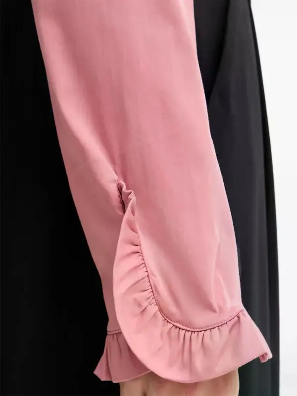 MOS MOSH Mmmattie Ruffle-cuff Collarless Shirt