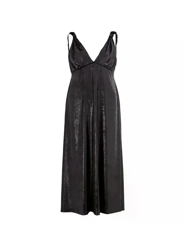 LARDINI Metallic-effect Midi Dress - Black