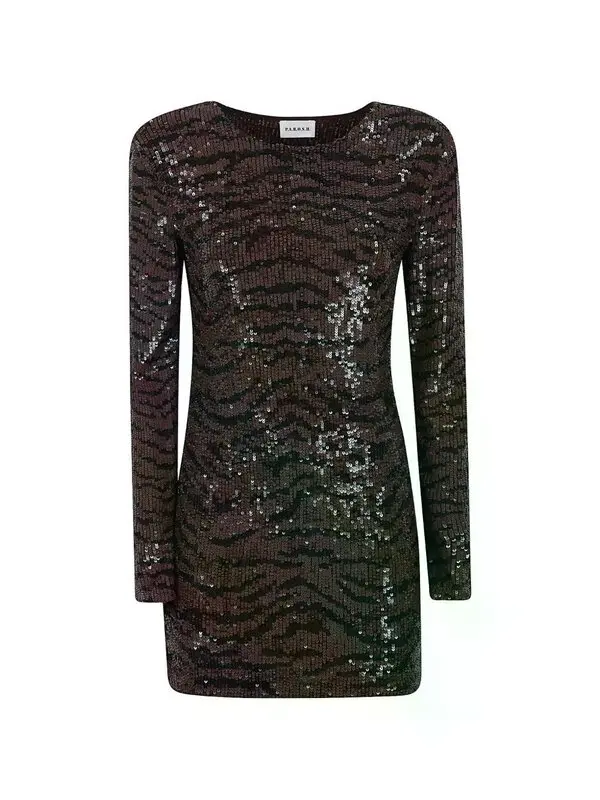P.a.r.o.s.h Sequin-embellished Zebra-print Dress