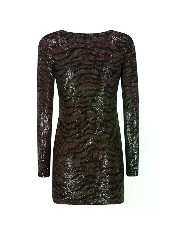 P.a.r.o.s.h Sequin-embellished Zebra-print Dress