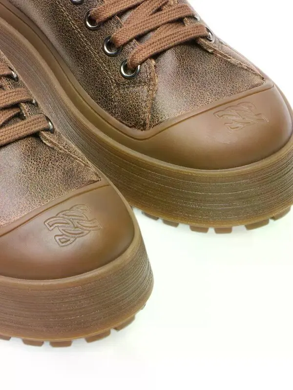 Casadei Explorer Cracked-effect Sneakers