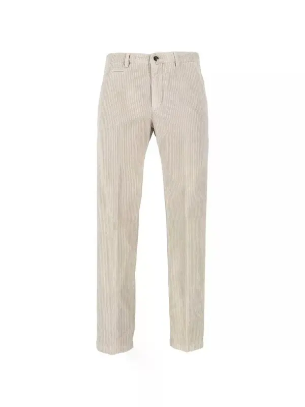 BRIGLIA 1949 Corduroy-effect Slim-fit Chino Trousers - Neutrals