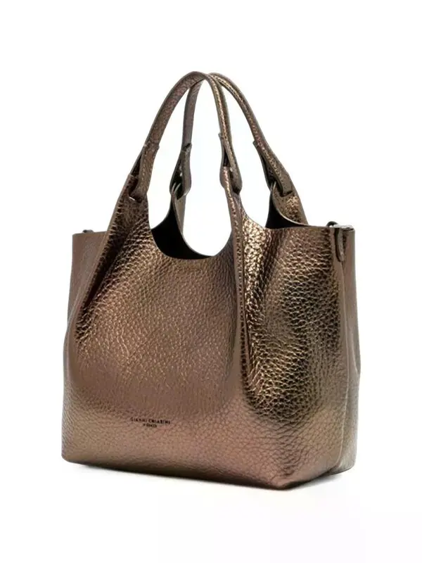 GIANNI CHIARINI Dua Metallic Leather Tote Bag