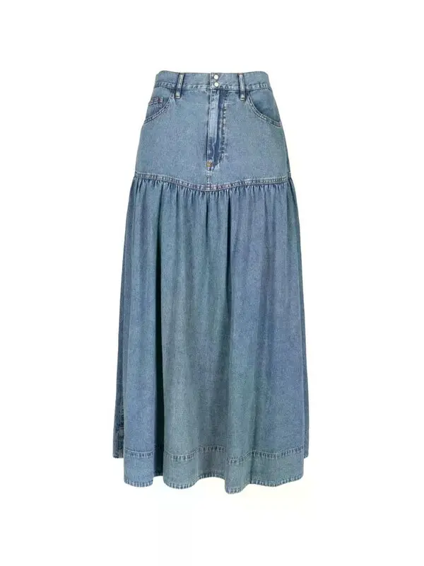 The Great. Western Yoke Midi Skirt