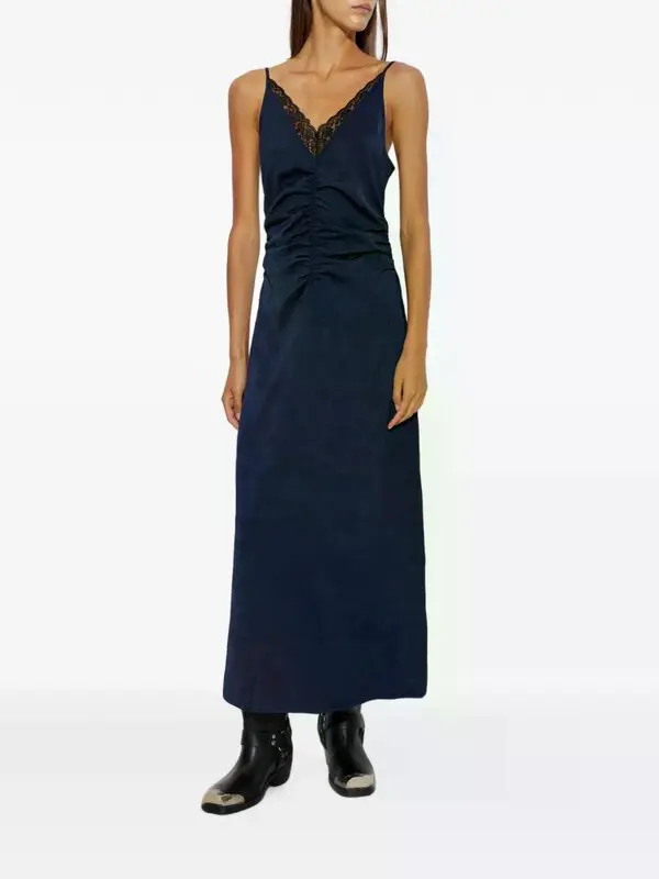 Baum Und Pferdgarten Atalie Lace-trim Maxi Dress - Blue