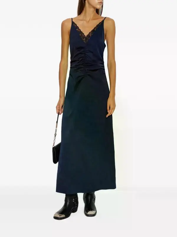 Baum Und Pferdgarten Atalie Lace-trim Maxi Dress - Blue