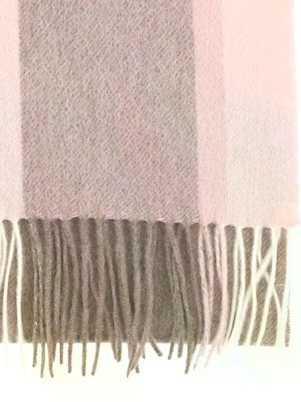 PUROTATTO Check-pattern Fringed Scarf
