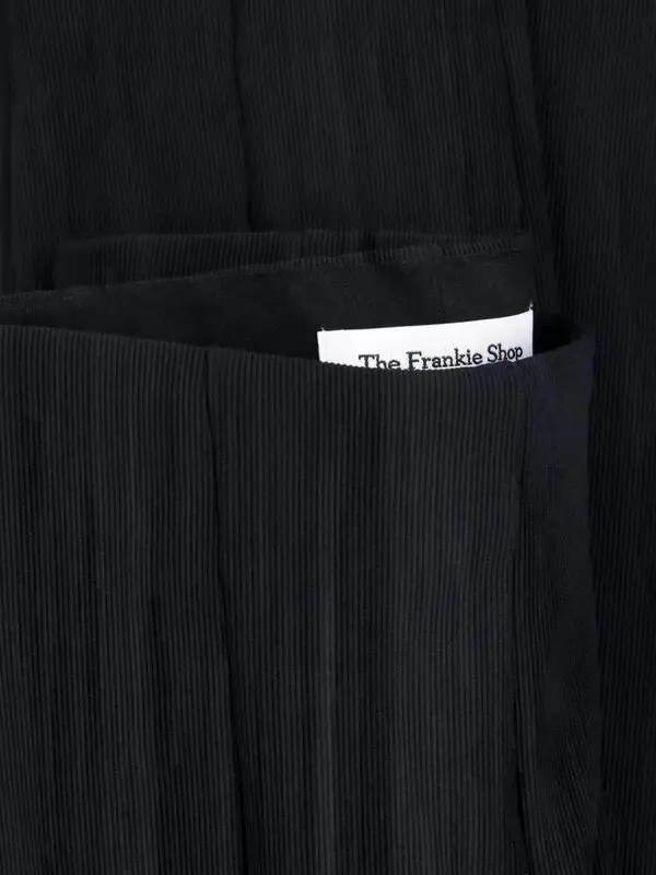 THE FRANKIE SHOP Zip-hem Ribbed-knit Trousers