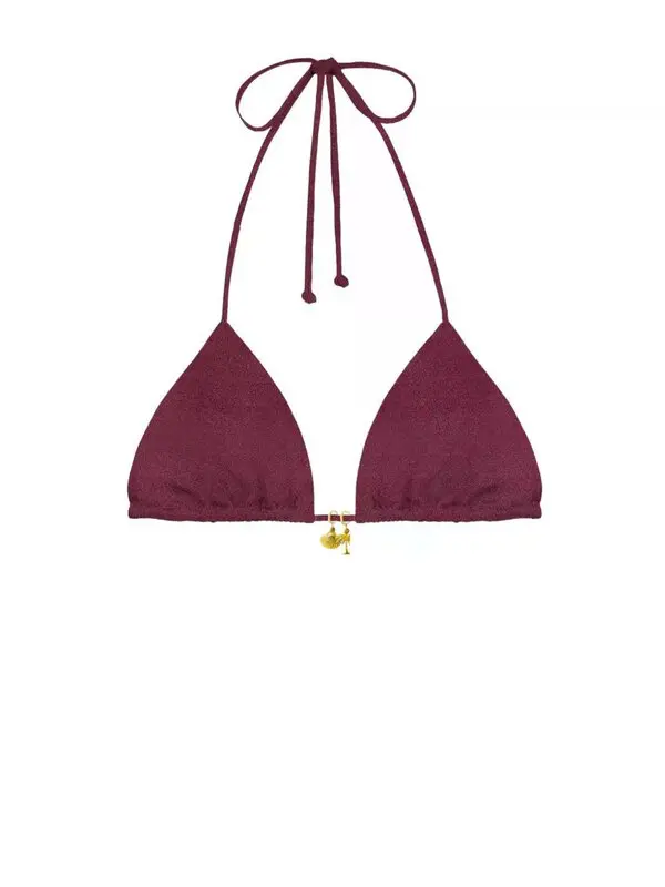 MC2 SAINT BARTH Charm-detail Halterneck Bikini Top