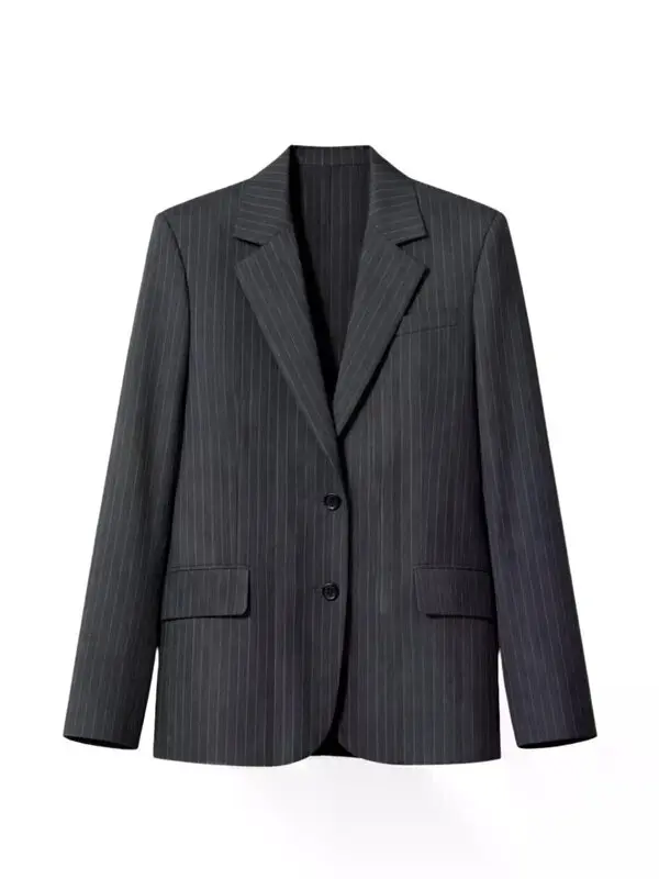 IRO PARIS Kamea Pinstripe-pattern Notched-lapel Blazer - Grey