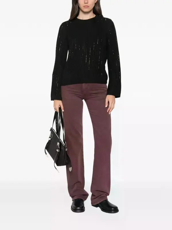 TWINSET Ribbed-knit Sequin-embellished Sweater