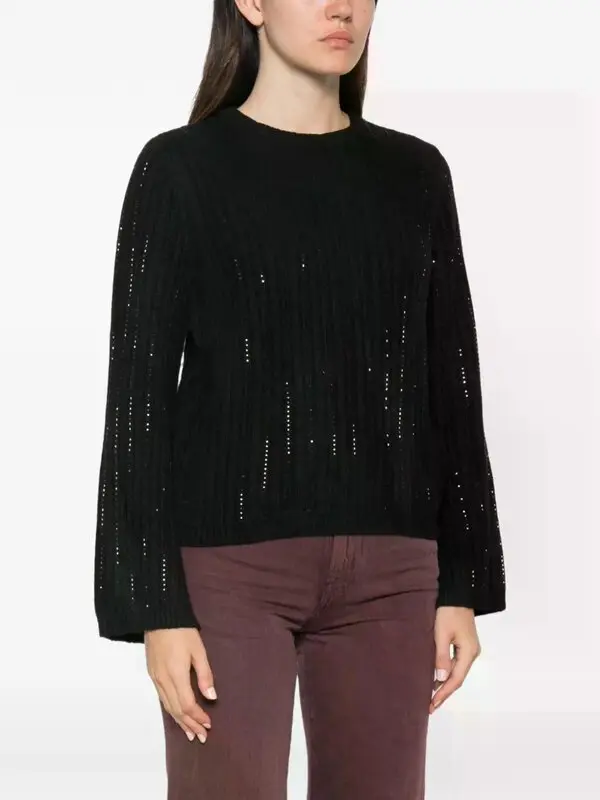 TWINSET Ribbed-knit Sequin-embellished Sweater